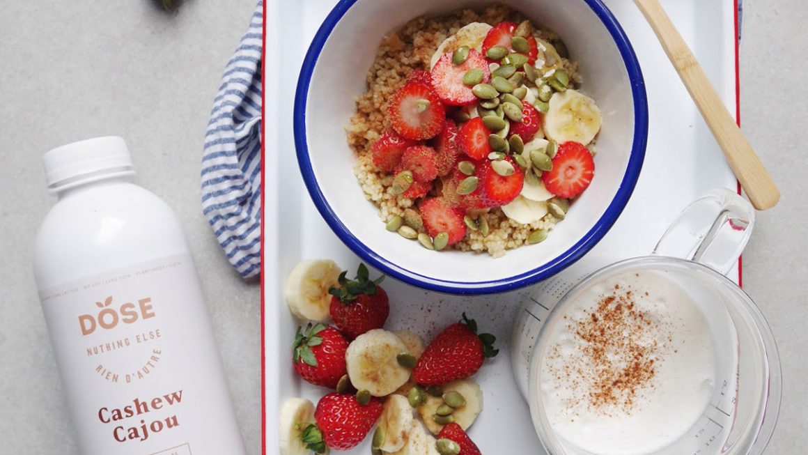 Quinoa and cashew mousse breakfast bowl by Loounie – Dose Juice