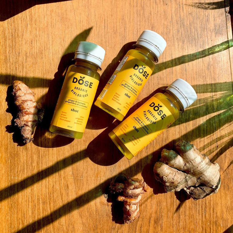 GINGER & TURMERIC 60ml - Organic cold pressed shot - Dose Juice
