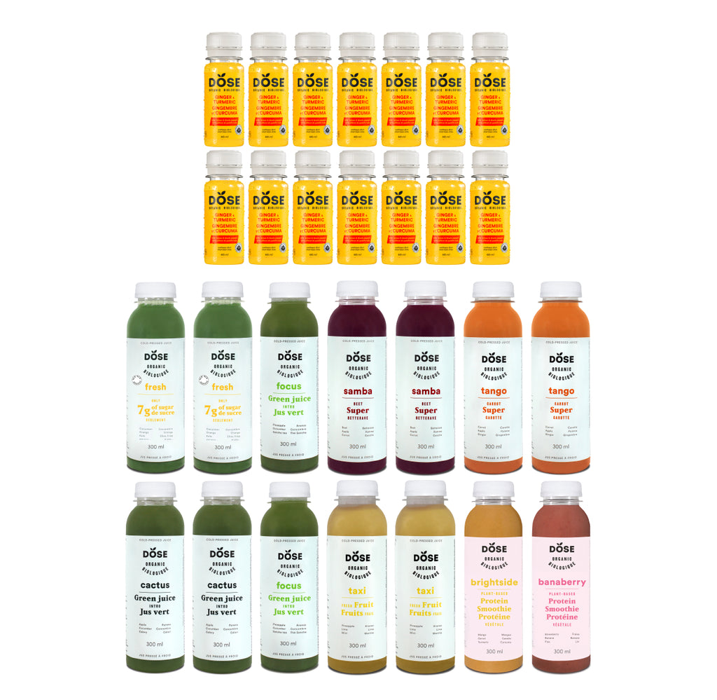 2 WEEKS CHALLENGE PACK - 28 cold-pressed products - Dose Juice