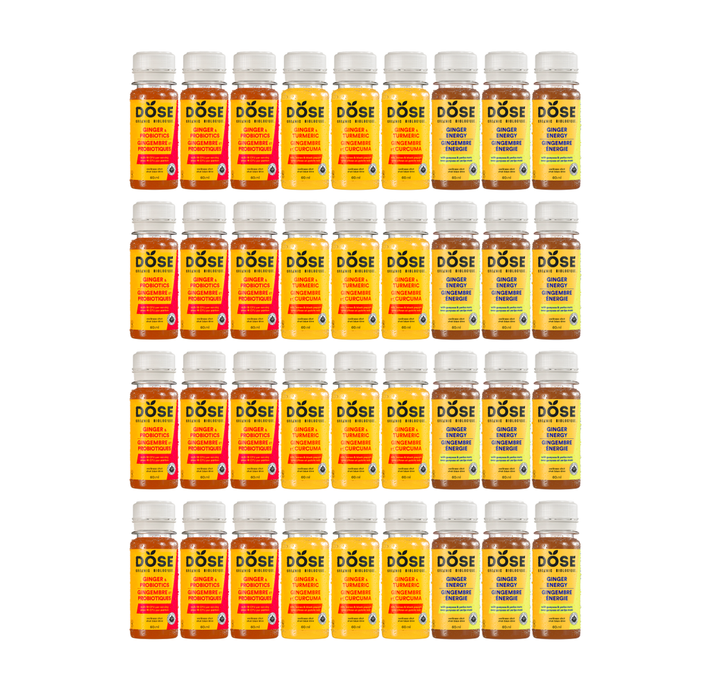 PACK VARIÉTÉ DE SHOTS - 36 shots pressés à froid 60ml - Dose Juice