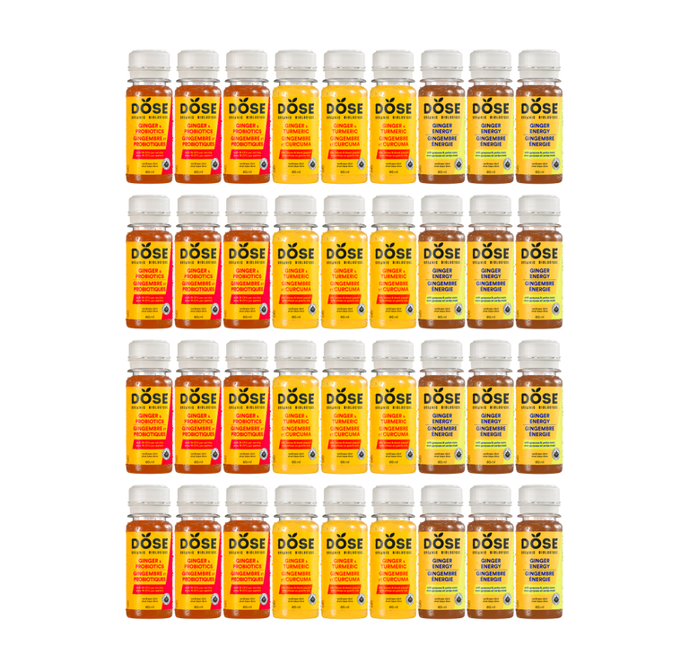 PACK VARIÉTÉ DE SHOTS - 36 shots pressés à froid 60ml - Dose Juice