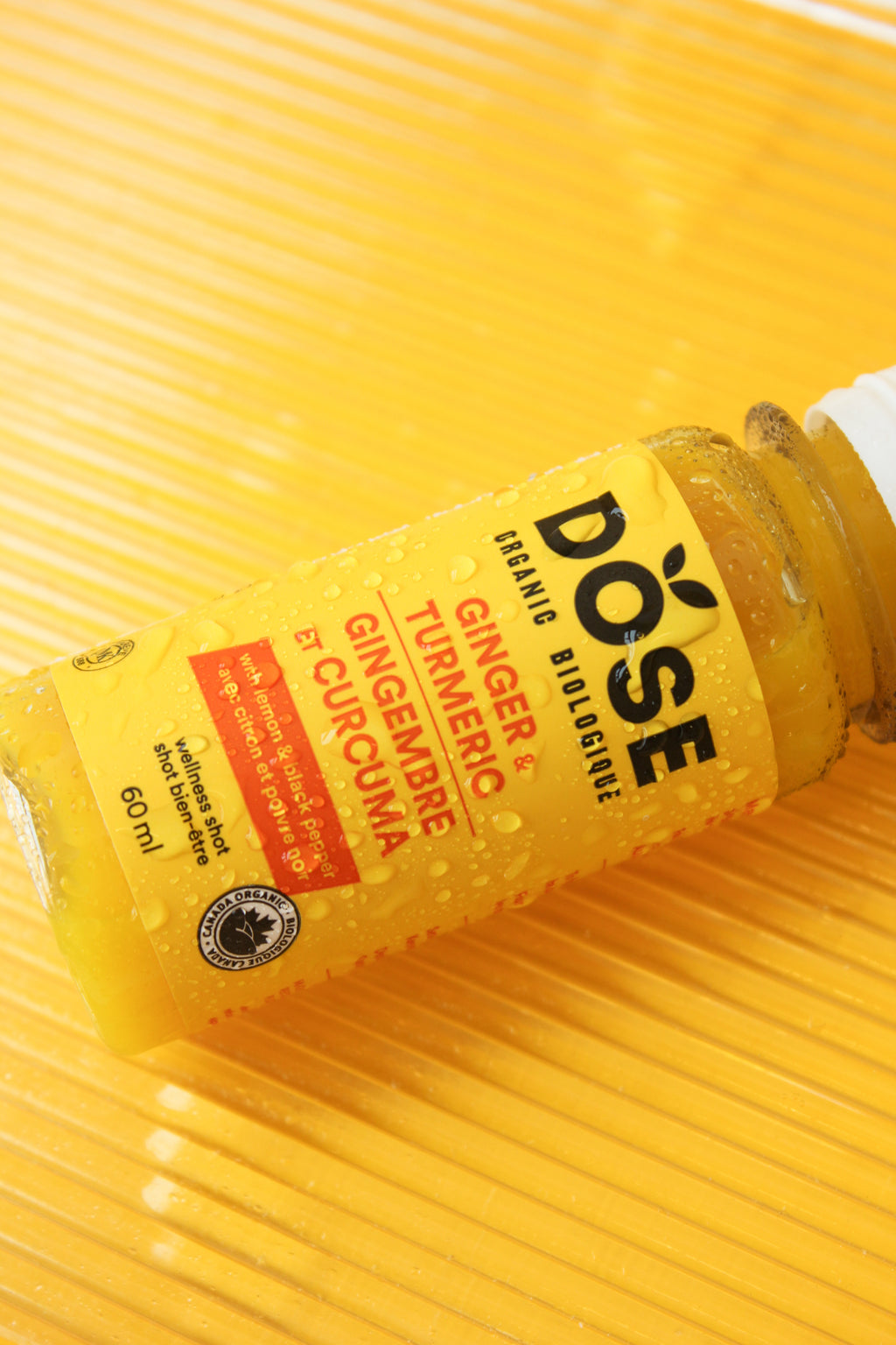 GINGER & TURMERIC 60ml - Organic cold pressed shot - Dose Juice