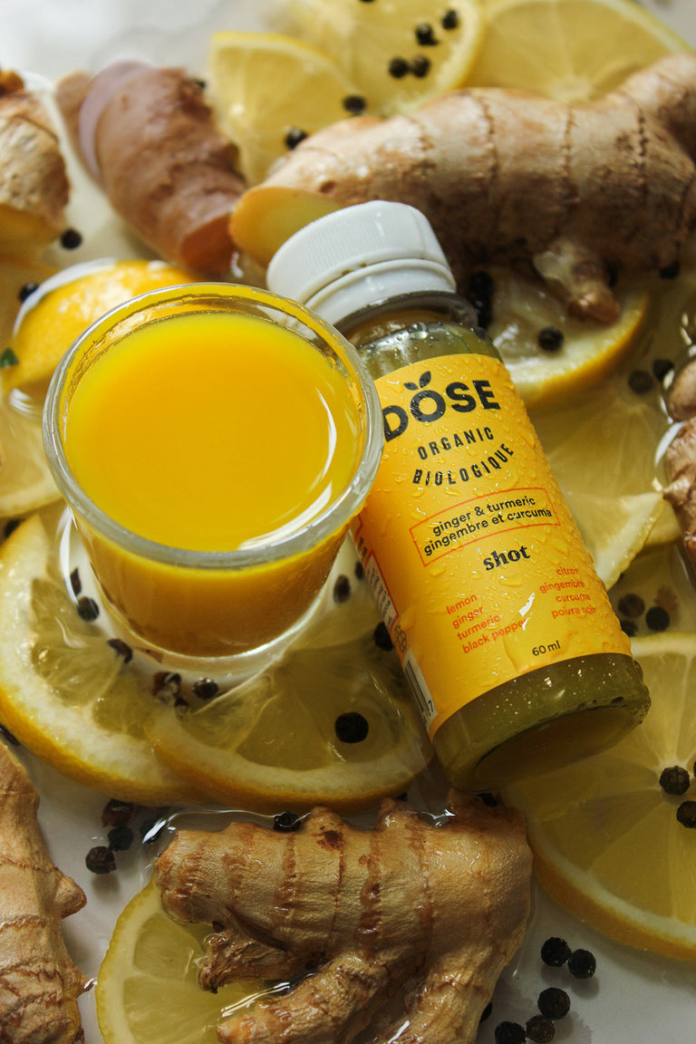 GINGER & TURMERIC 60ml - Organic cold pressed shot - Dose Juice