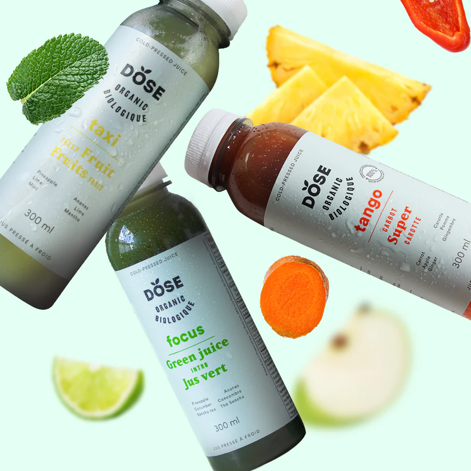 Organic Cold-Pressed Ginger Shots and Juices - Dose Juice