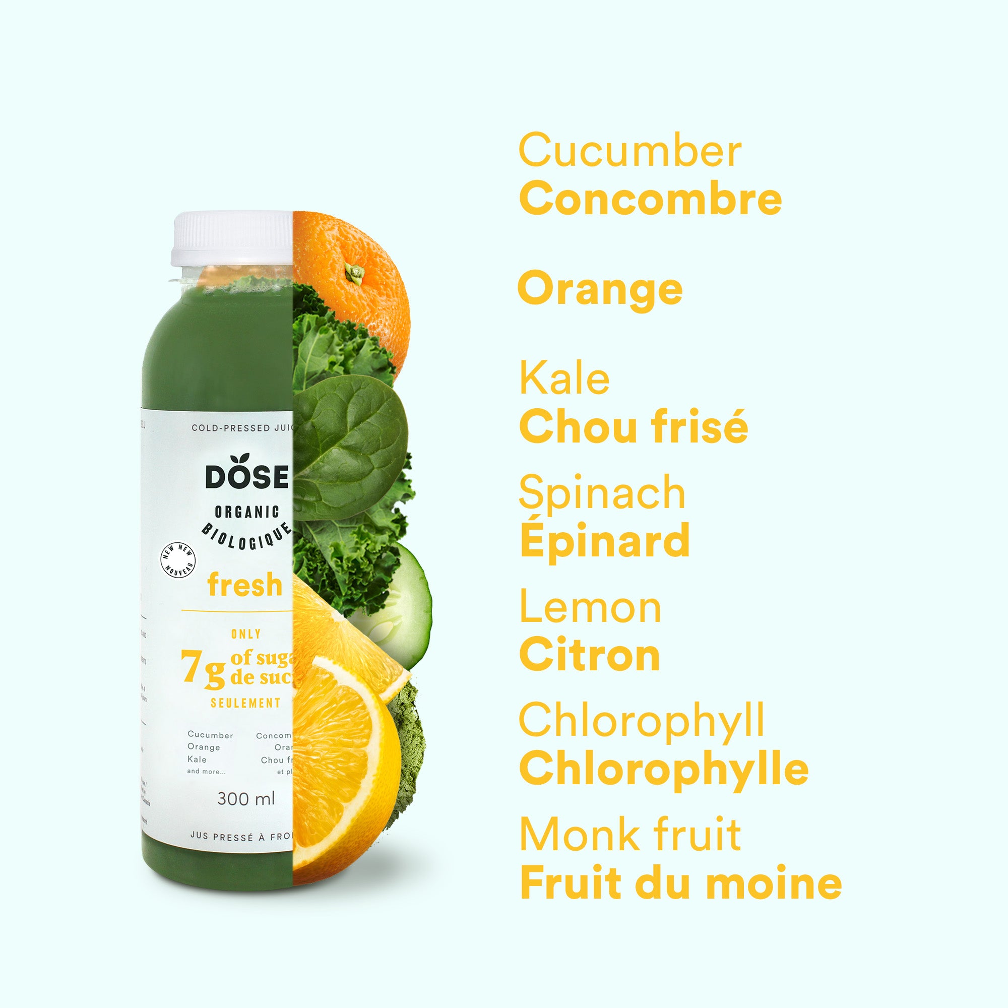 FRESH 300ml - Organic cold pressed juice - Dose Juice